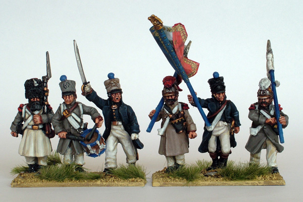 FN99 Line Regimental Infantry command in greatcoats - Perry Miniatures